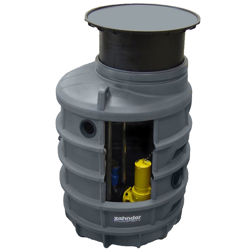 Doppel-Pumpenstation, Hebeanlage mit Fertigschacht